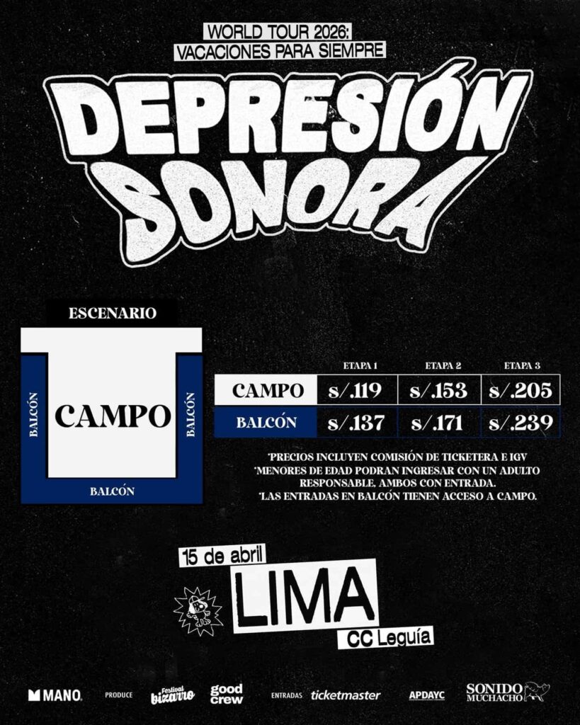 Depresión Sonora regresa a Lima en 2026 - Tu Entrada