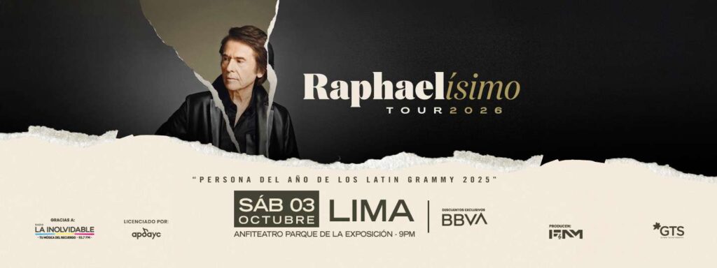 Raphael en Lima 2026 - Tu Entrada